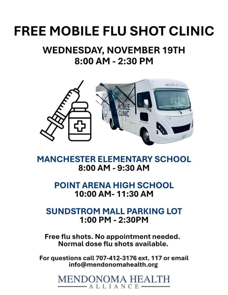 Mobile Flu Shot Clinic 11.19.25 Resized - Mendonoma Health Alliance